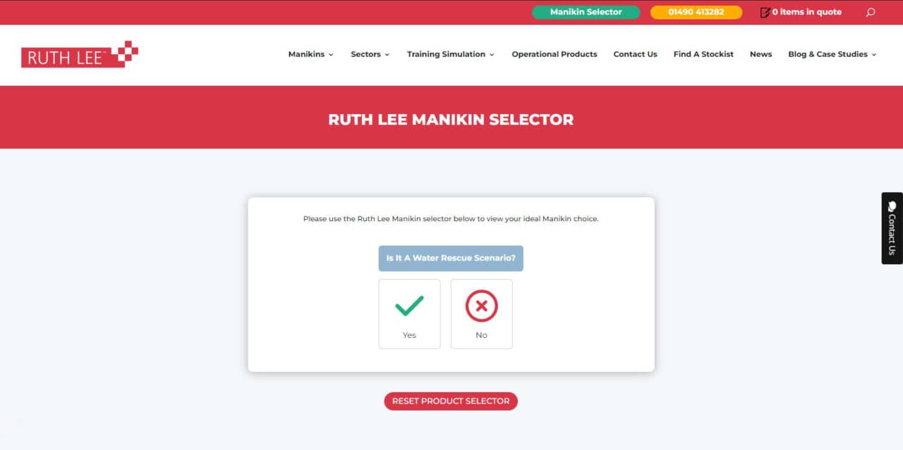 Find Your Perfect Training Manikin with Selector Tool